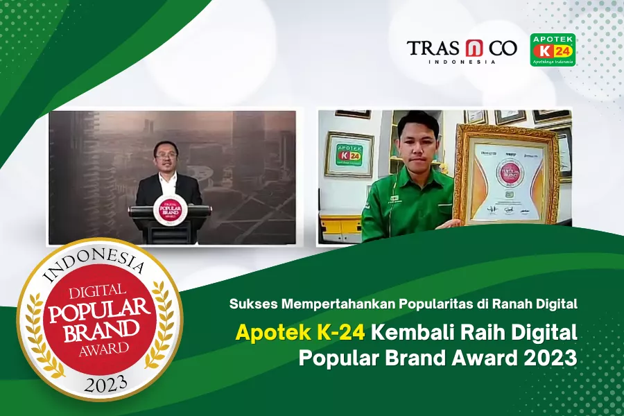 Apotek K-24 Kembali Raih Digital Popular Brand Award 2023