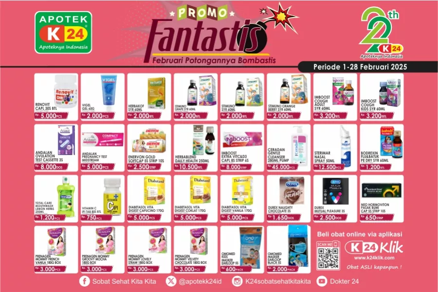 Potongan Harga FANTASTIS! Nikmati Promo Spesial Februari di Apotek K-24